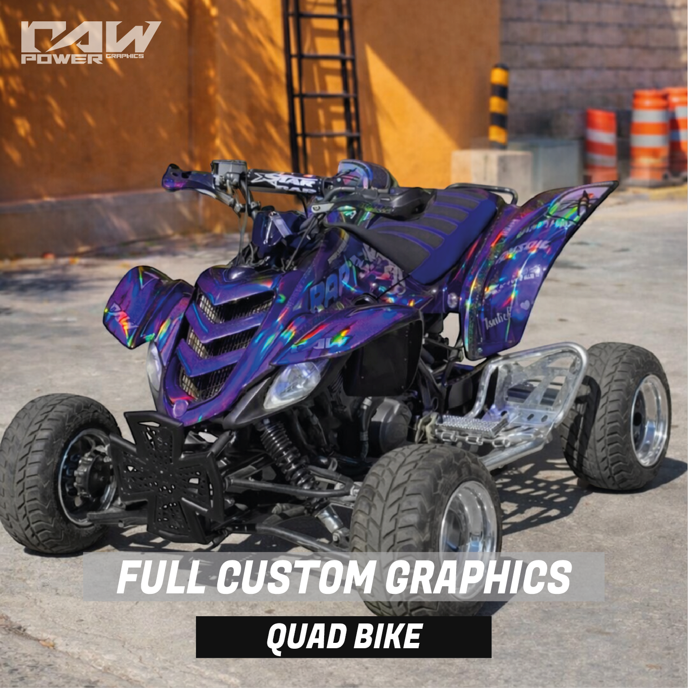 FULL CUSTOM QUAD BIKE GRAPHICS KIT – raw power graphics