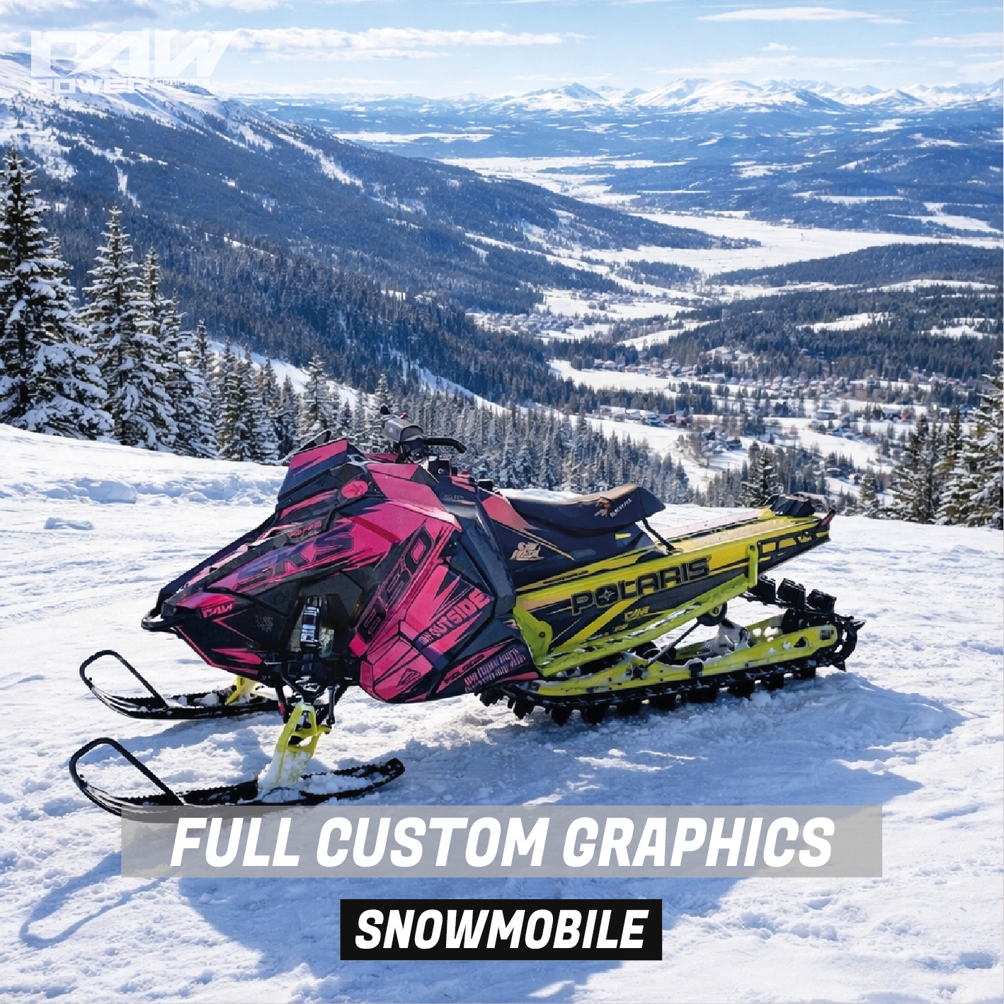 FULL CUSTOM SNOWMOBILE GRAPHICS KIT – raw power graphics