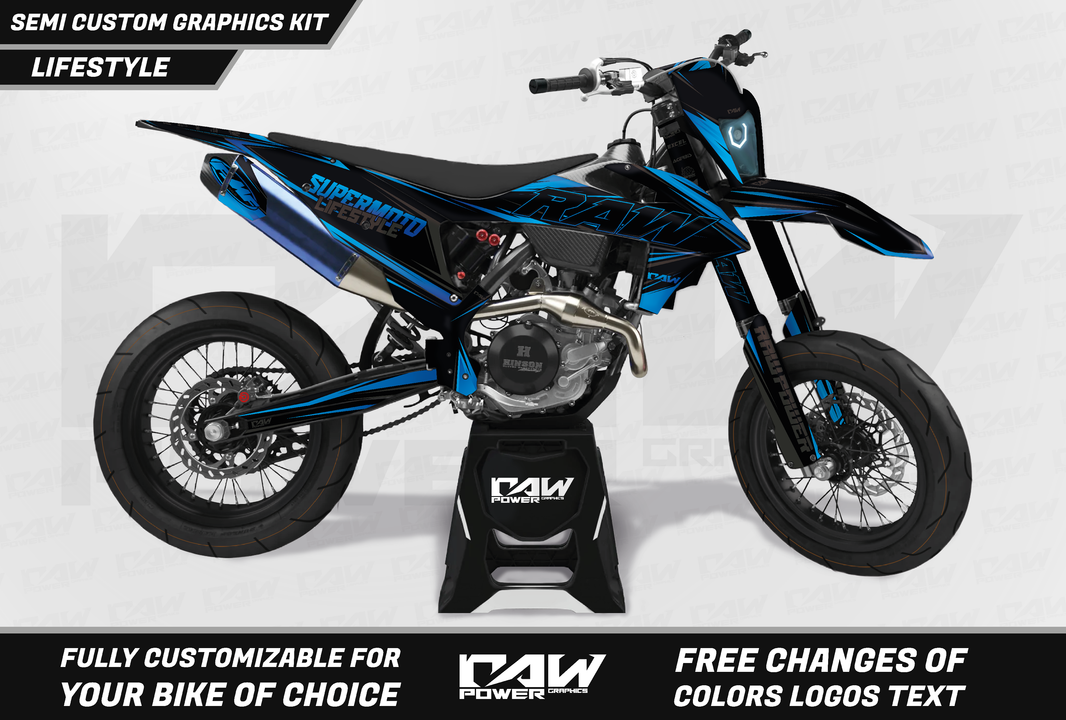 SEMI CUSTOM MX/SUPERMOTO GRAPHICS KITS – raw power graphics