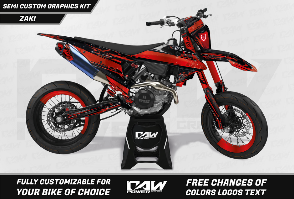 SEMI CUSTOM MX/SUPERMOTO GRAPHICS KITS – raw power graphics